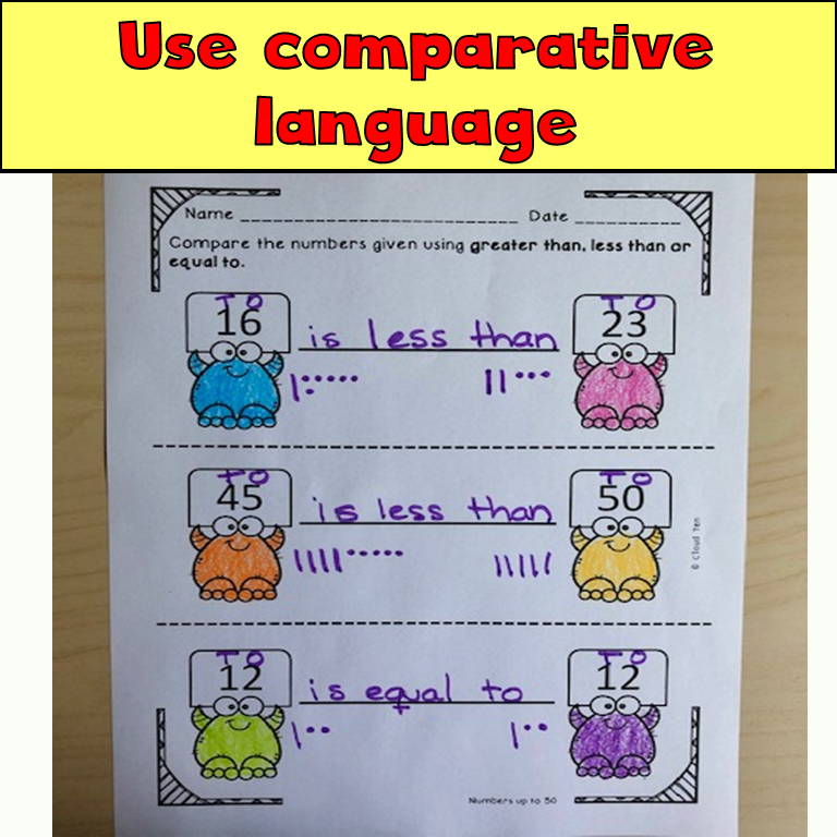 Use comparative language with numbers | Made By Teachers