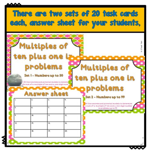 Multiples of ten plus one-digit in problems | Made By Teachers