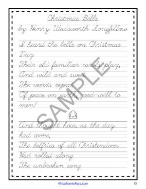 Christmas Bells Poetry Analysis and Cursive Copywork | Made By Teachers