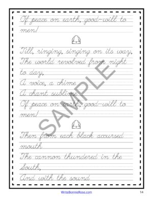 Christmas Bells Poetry Analysis and Cursive Copywork | Made By Teachers