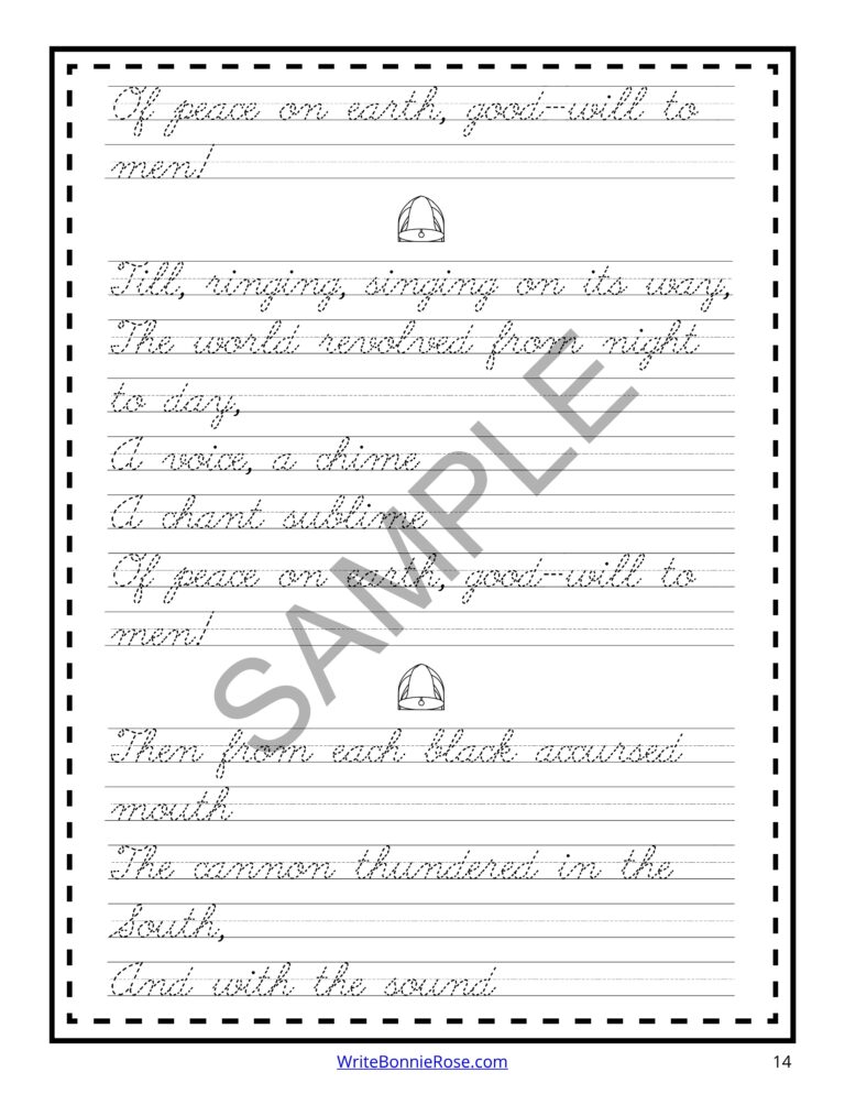 Christmas Bells Poetry Analysis and Cursive Copywork | Made By Teachers