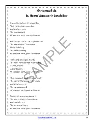 Christmas Bells Poetry Analysis and Print Copywork | Made By Teachers