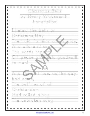 Christmas Bells Poetry Analysis and Print Copywork | Made By Teachers
