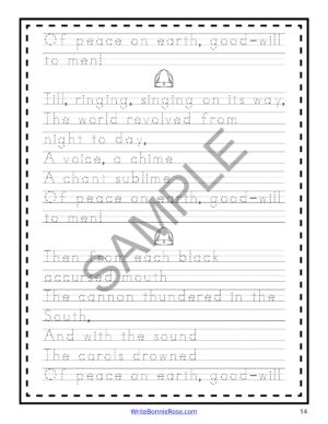 Christmas Bells Poetry Analysis and Print Copywork | Made By Teachers