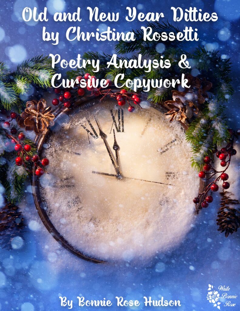 Old and New Year Ditties Poetry Analysis and Cursive Copywork | Made By ...