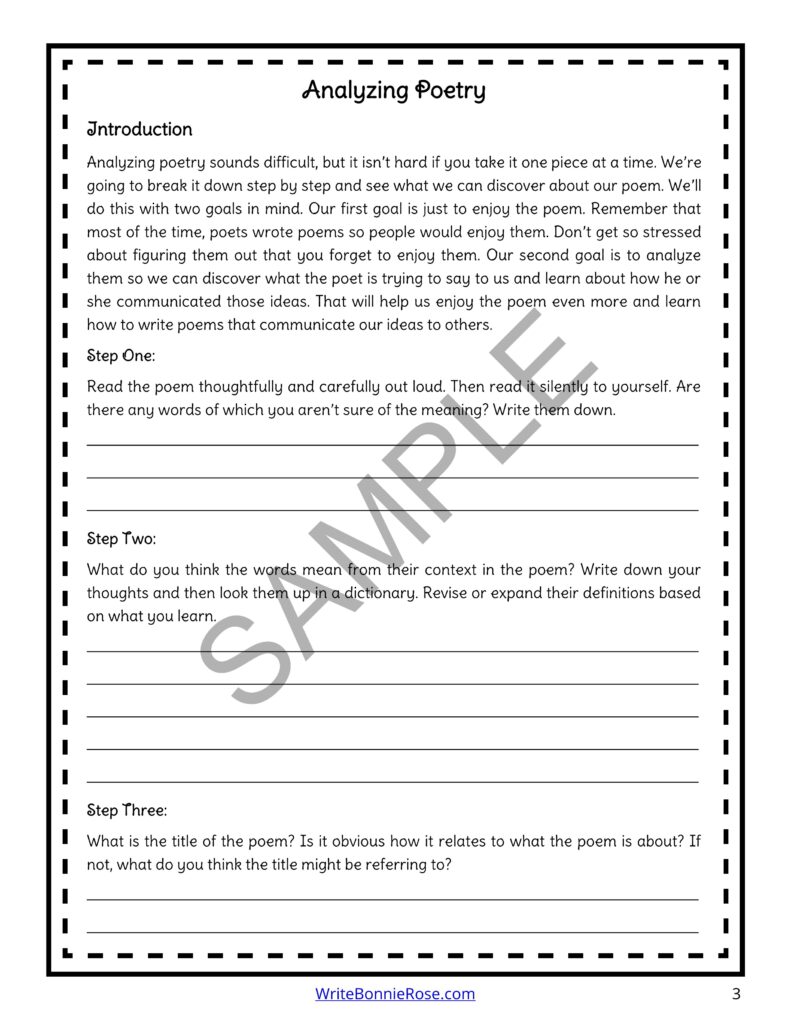 Old and New Year Ditties Poetry Analysis and Cursive Copywork | Made By ...