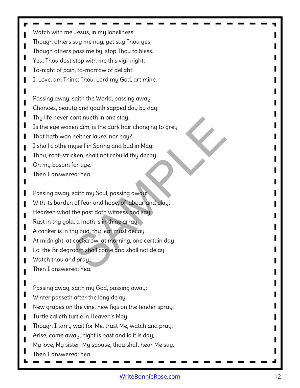 Old and New Year Ditties Poetry Analysis and Cursive Copywork | Made By ...