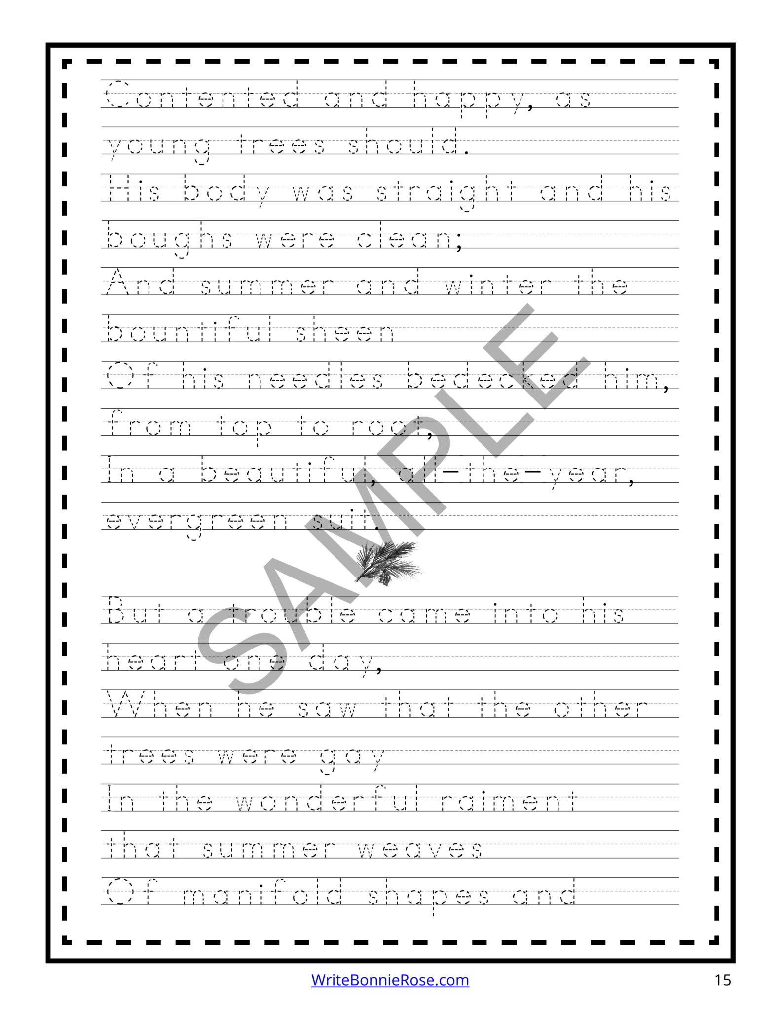 The Foolish Fir-Tree Poetry Analysis and Print Copywork | Made By Teachers