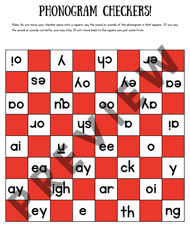 Phonogram Checkers! | Made By Teachers
