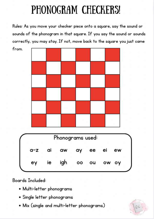 Phonogram Checkers! | Made By Teachers