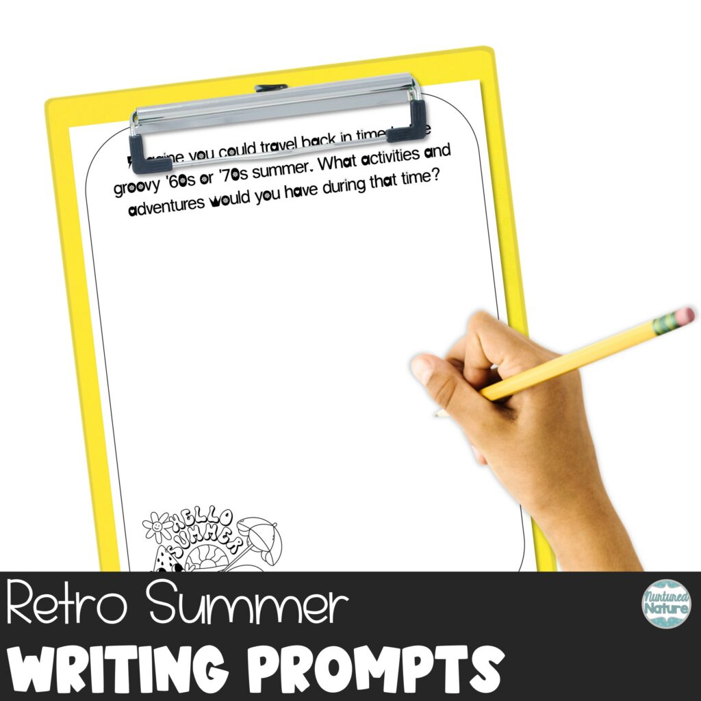 Editable Summer Writing Prompts - Groovy Retro Theme - No Prep | Made ...