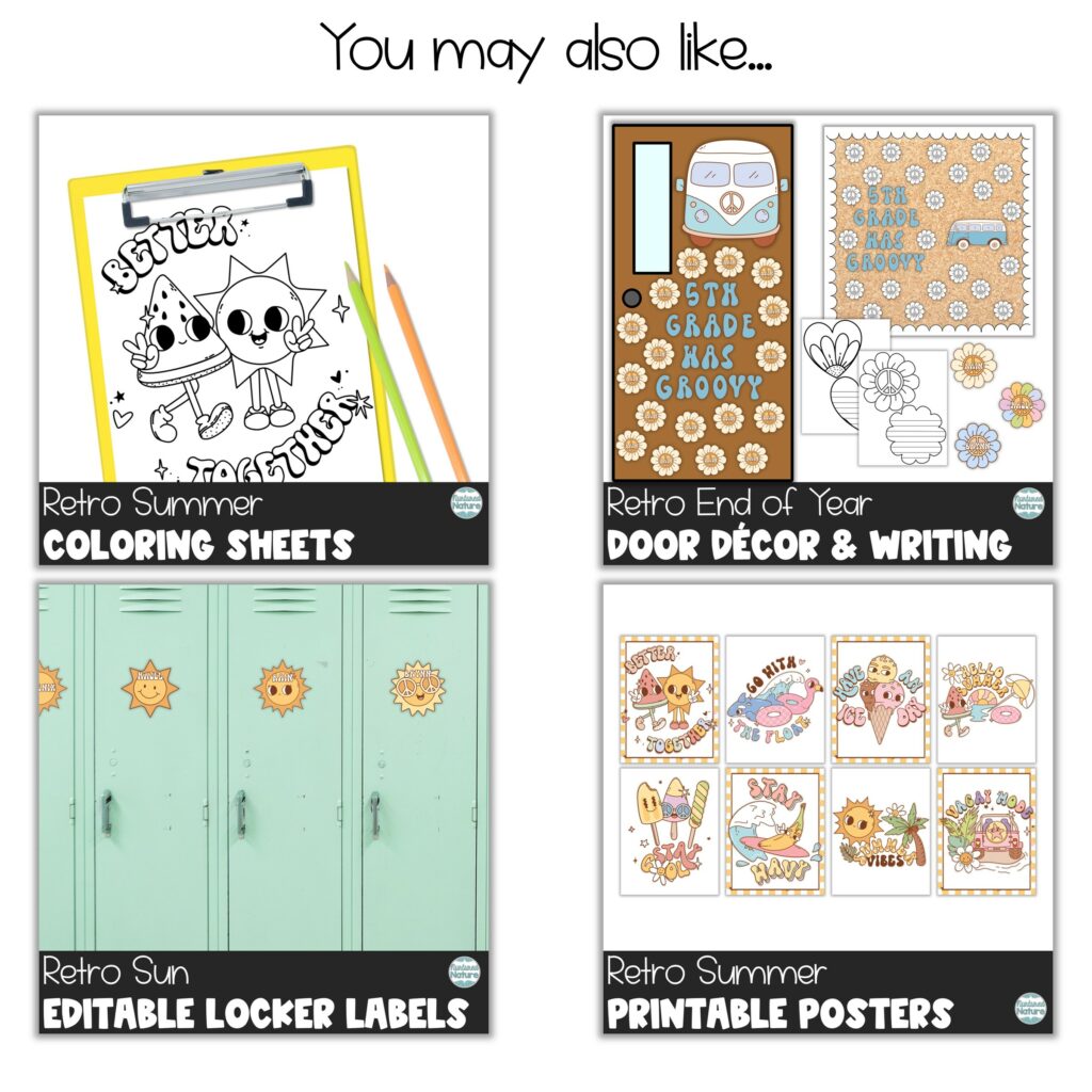 Editable Summer Writing Prompts - Groovy Retro Theme - No Prep | Made ...