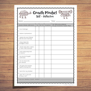 Growth Mindset Self Reflection Chart English & Spanish FREE! | Made By ...