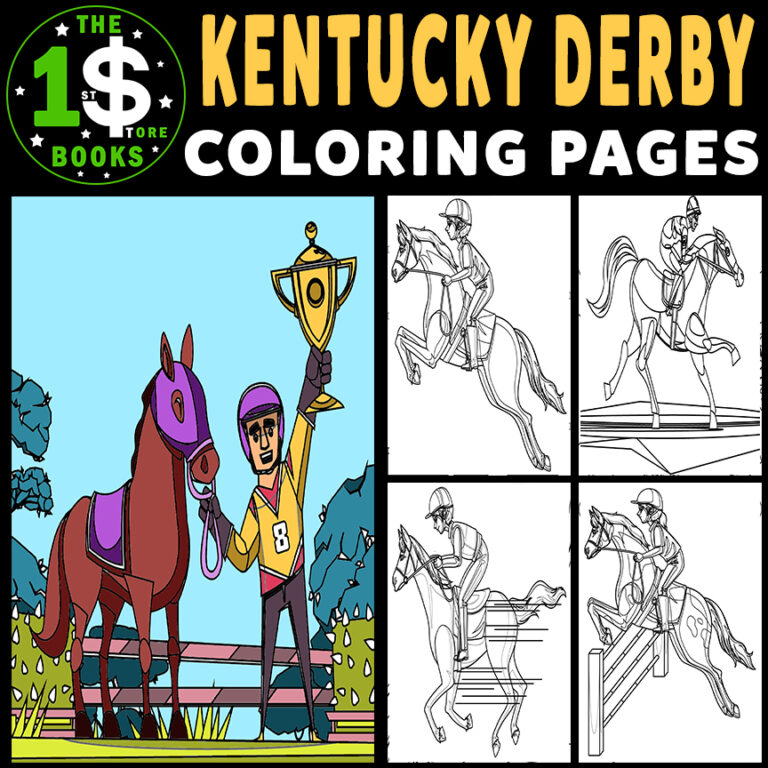 Kentucky Derby Coloring Pages | 02 May Holiday Coloring Sheets | Made ...