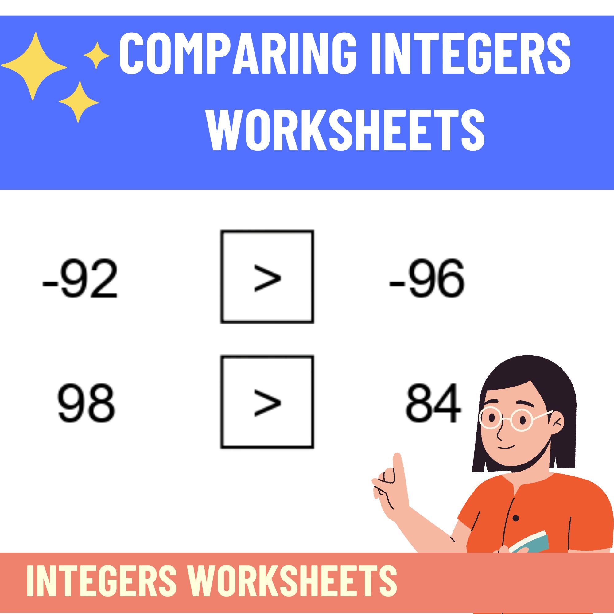Integers Worksheets - Comparing Integers Worksheets | Made By Teachers