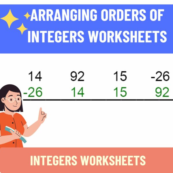 Integers Worksheets- Arranging Orders of Integers Worksheets | Made By ...