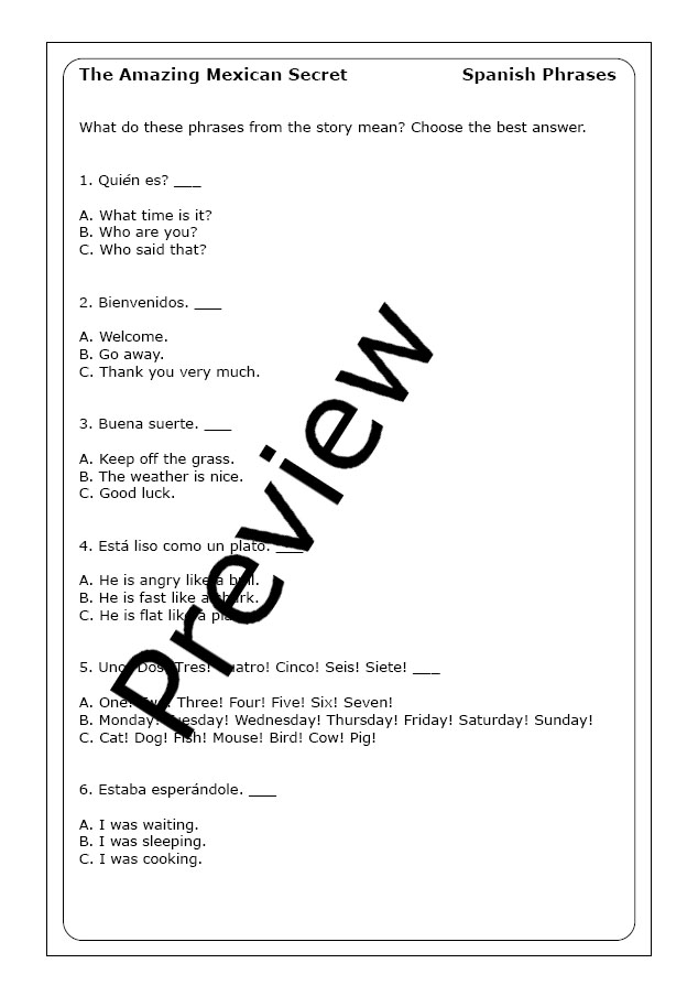 Flat Stanley "The Amazing Mexican Secret" worksheets | Made By Teachers