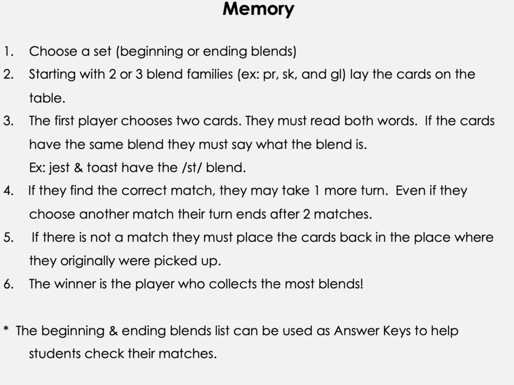 Consonant Blends Games with Beginning and Ending Blends | Made By Teachers
