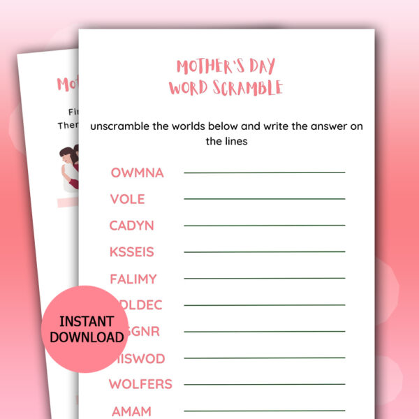 Mother’s Day word scramble Activity Mother’s Day 2023 | Made By Teachers