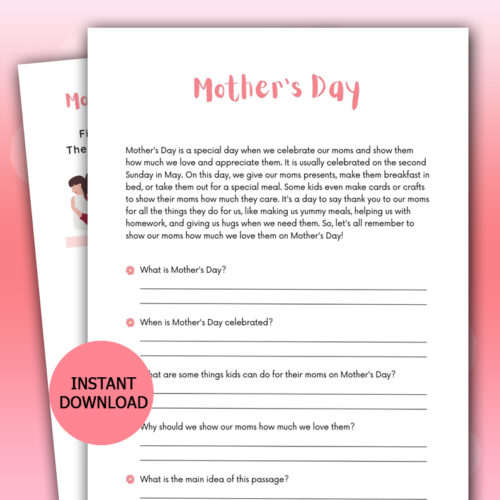 Mother’s Day Reading Comprehension Activity | Made By Teachers