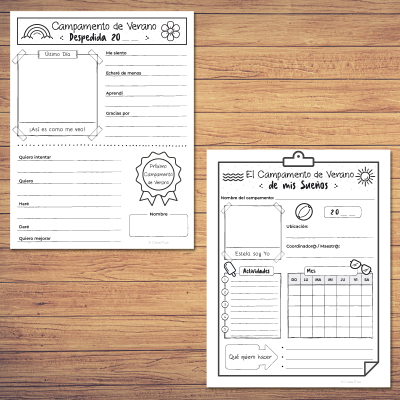 Campamento de Verano Pack de Escritura y Dibujo, Actividad Digital e ...