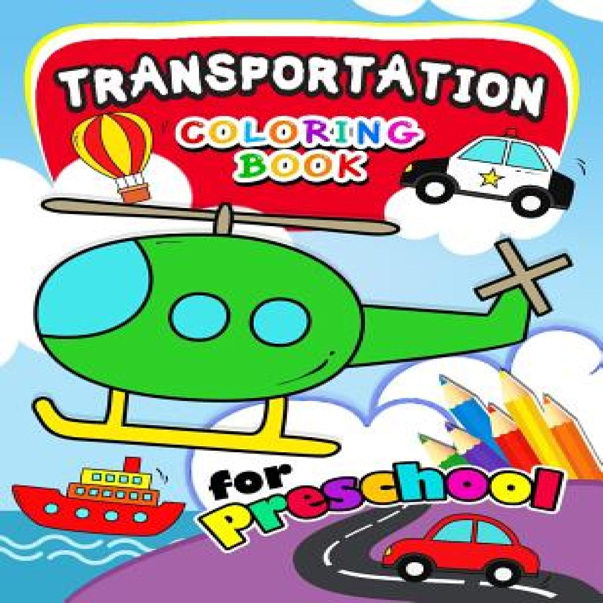 Preschool Coloring Pages Transportation