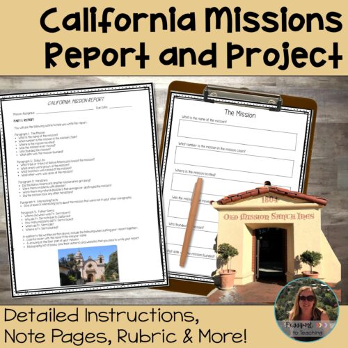 California Mission Report and Project | Made By Teachers