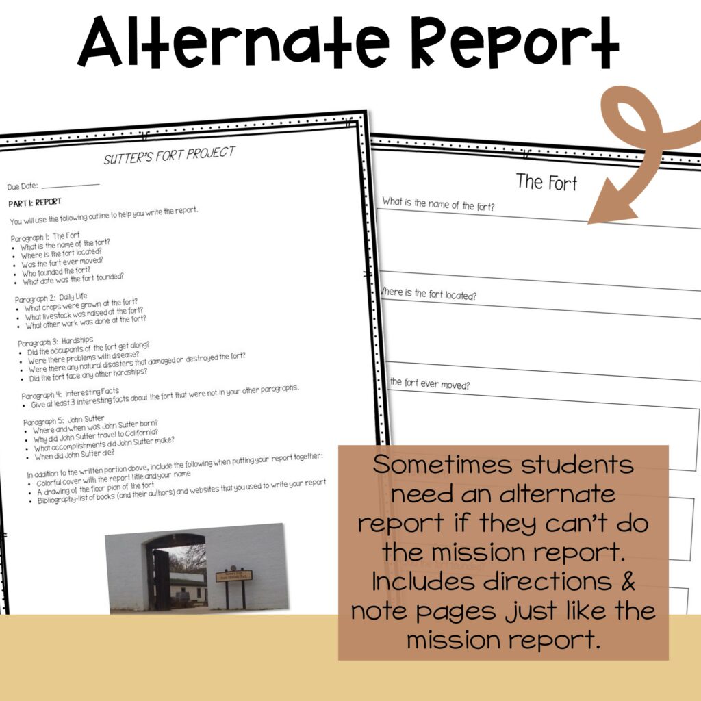 California Mission Report and Project | Made By Teachers