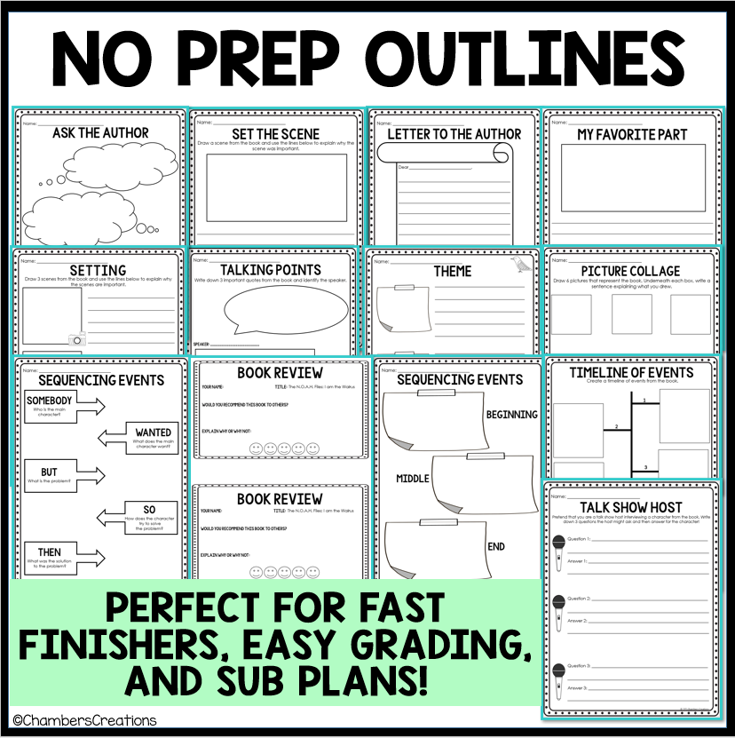 The NOAH Files I am the Walrus Novel Study Neal Shusterman | Made By ...