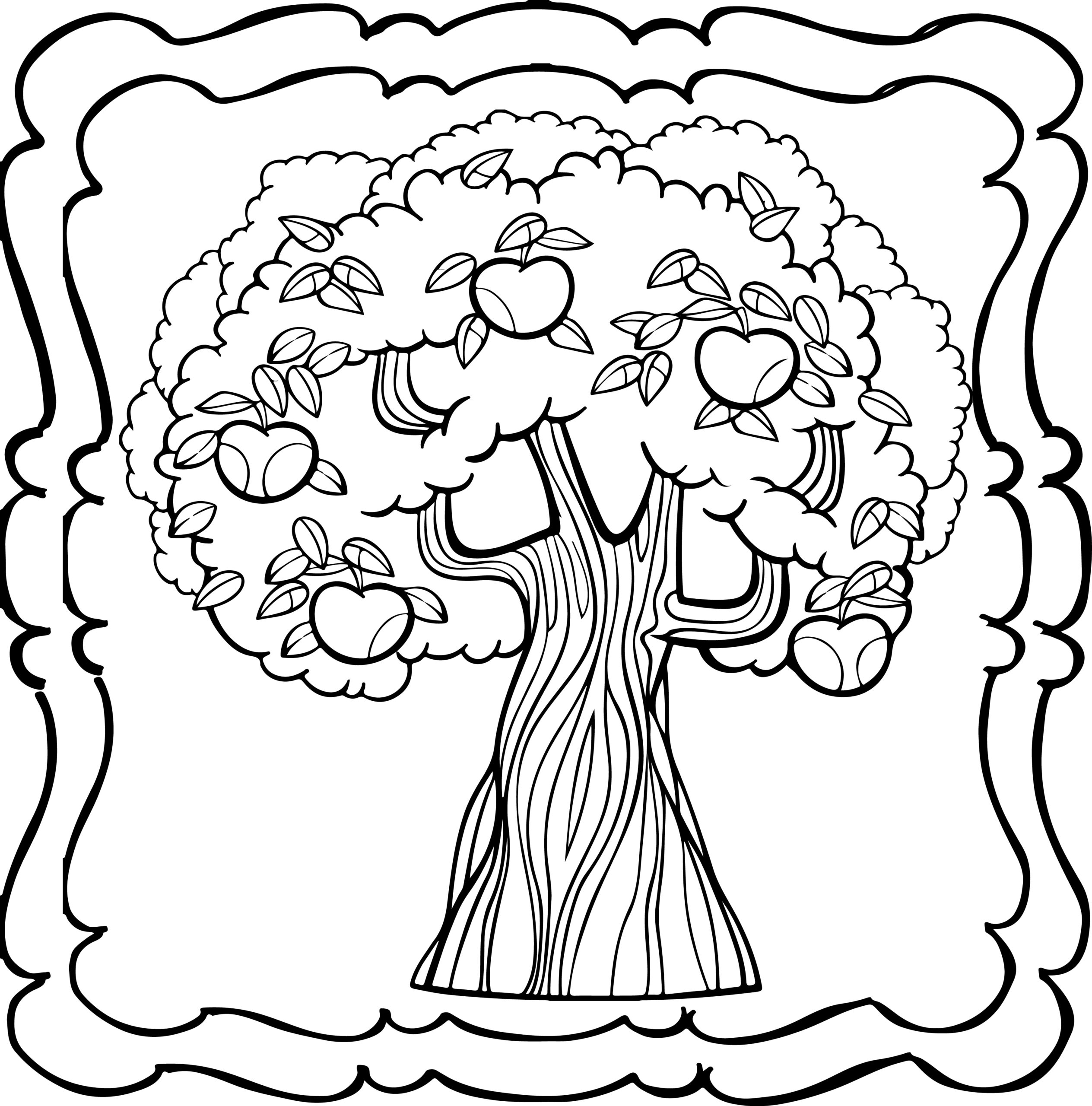 Tree Coloring Book : Easy and Fun Trees Coloring Book for Kids | Made ...