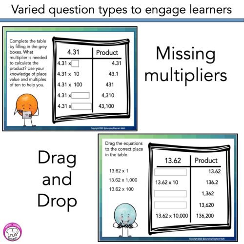 Multiply Decimals with Powers of Ten Google Slides and Worksheets ...
