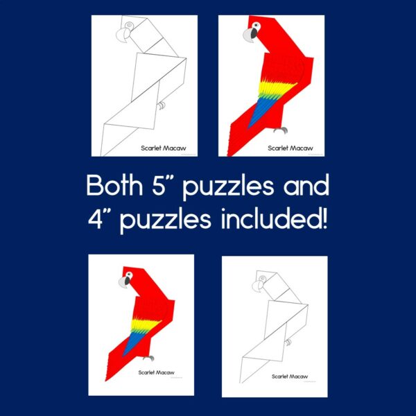 Rain Forest Animals Tangram Puzzles Printable | 2D Shapes Math Center ...