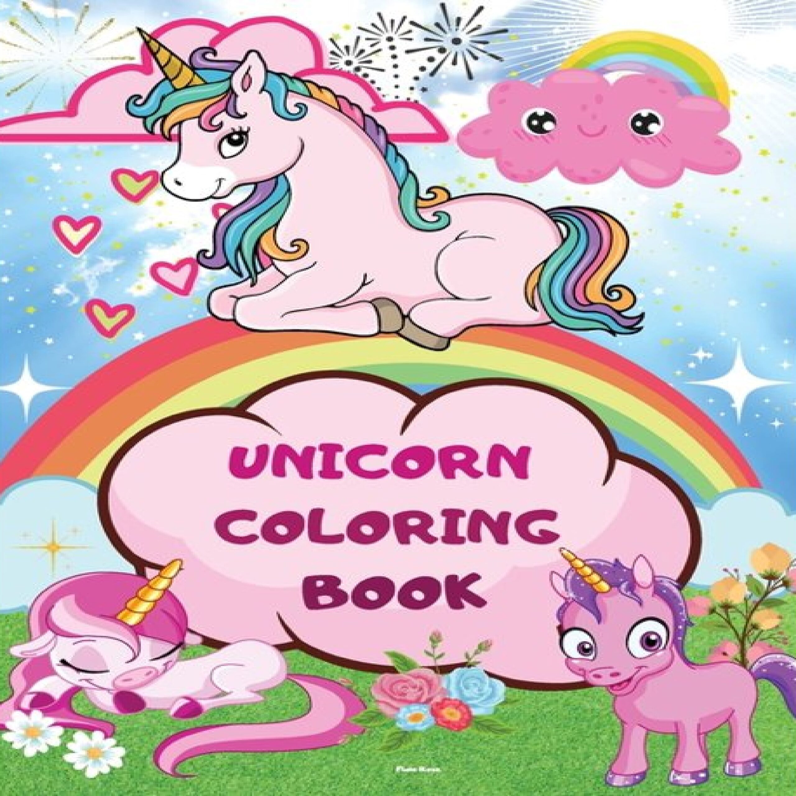 Unicorn Coloring Book : Easy and Fun Unicorns Coloring Book for Kids ...