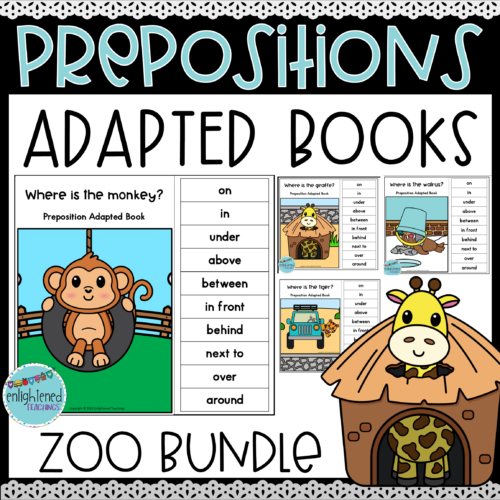 Zoo Prepositions Adapted Book Interactive Booklet Zoo Prepositions ...