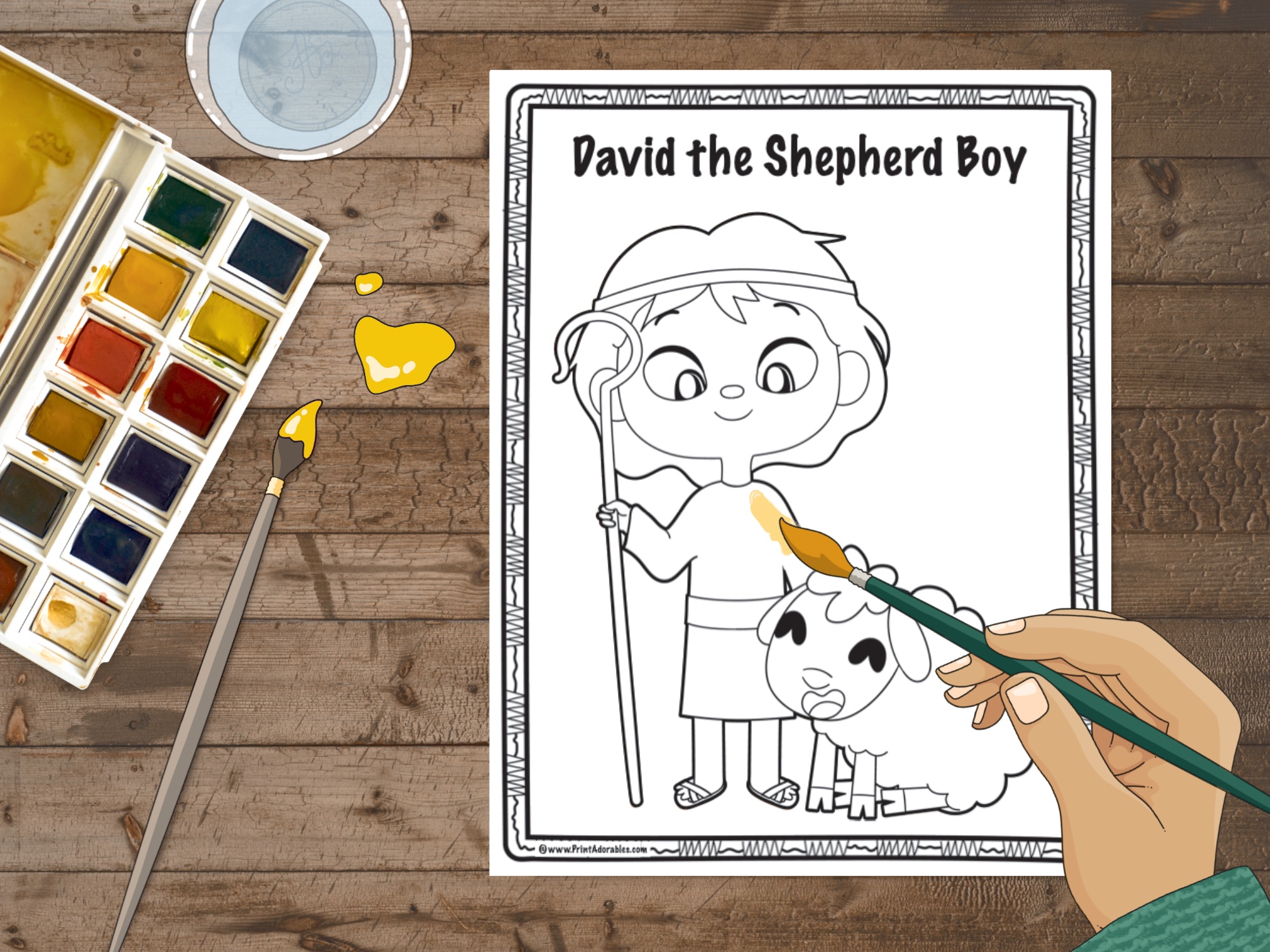 David and Goliath Character Posters and Coloring-In Activity Sheets ...