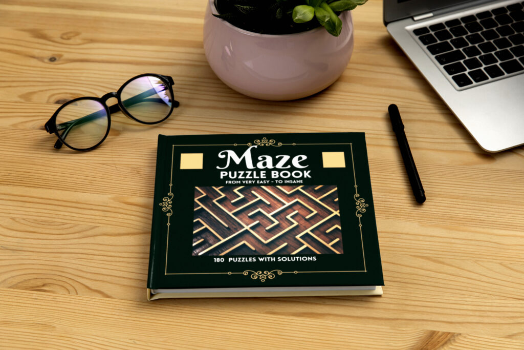 180 Maze Puzzle Book From Very Easy To Insane Level With Solutions ...