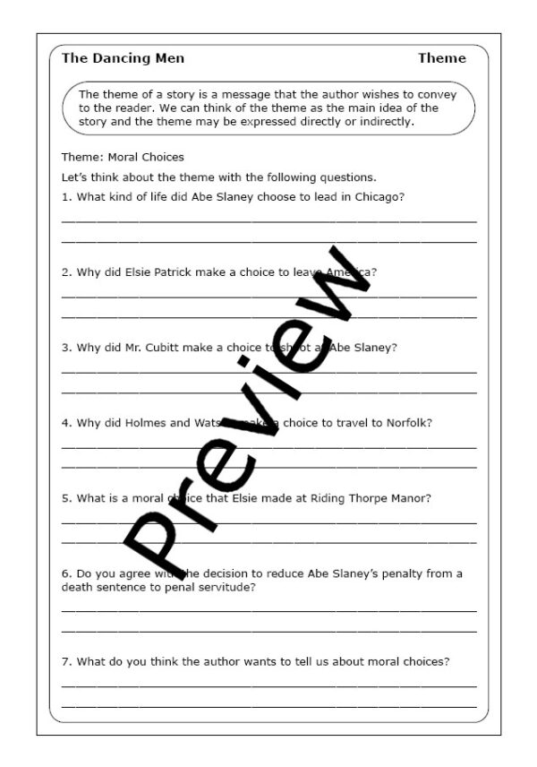 Arthur Conan Doyle "The Adventure of the Dancing Men" worksheets | Made ...