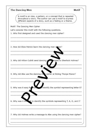Arthur Conan Doyle "The Adventure of the Dancing Men" worksheets | Made ...