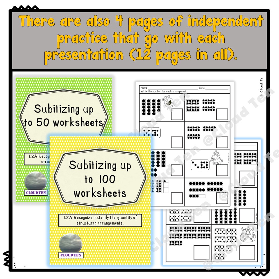 Subitizing with ten frames, five frames and dominos | Made By Teachers