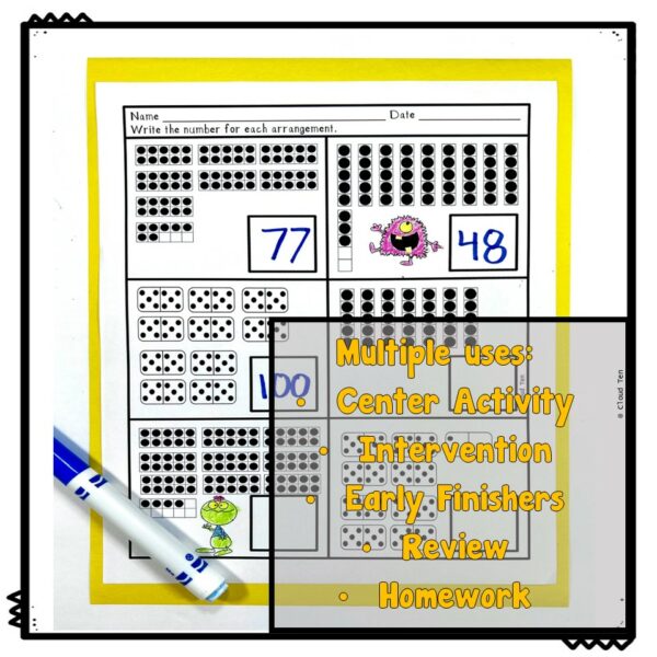 Subitizing with ten frames, five frames and dominos | Made By Teachers
