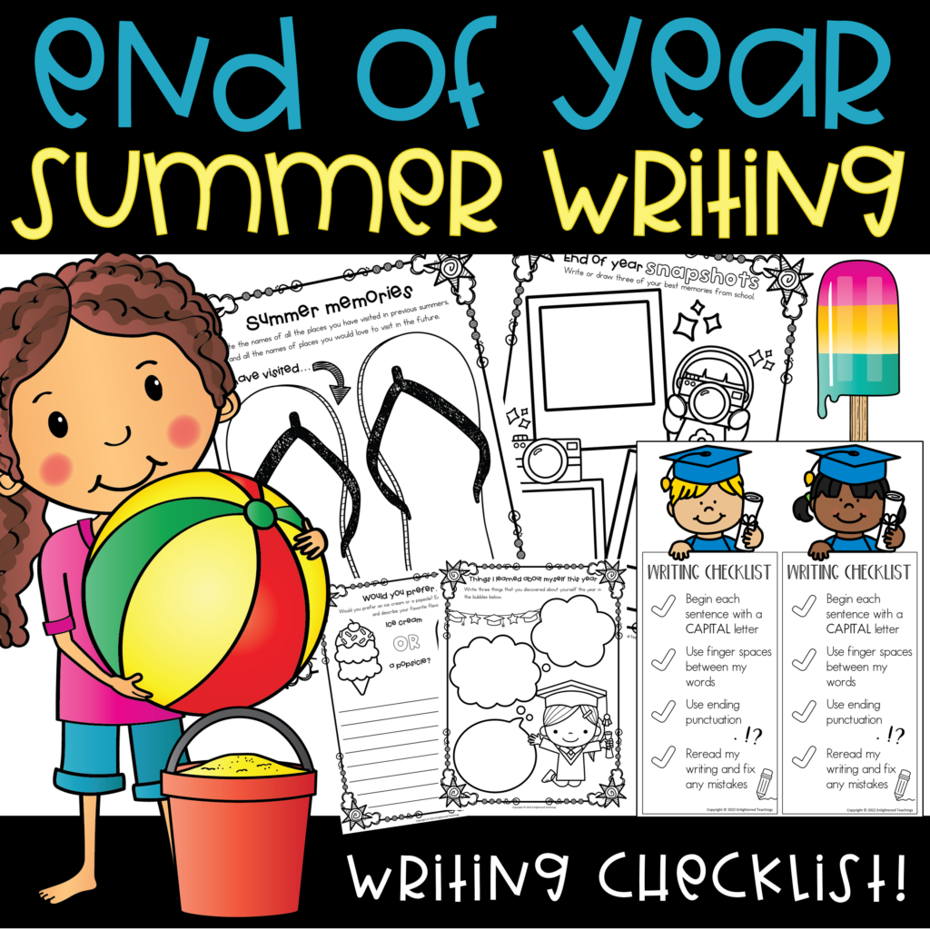 End of Year Summer creative writing prompts and acrostic poems Bundle ...