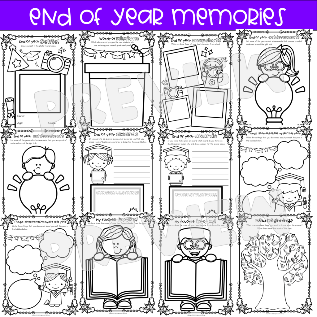 End of Year Summer creative writing prompts and acrostic poems Bundle ...
