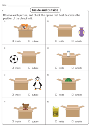printable inside and outside worksheets for grade 1, 2, 3 | Made By ...