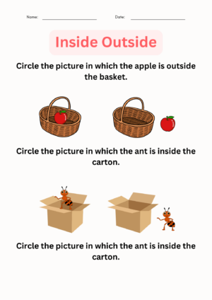 printable inside and outside worksheets for grade 1, 2, 3 | Made By ...