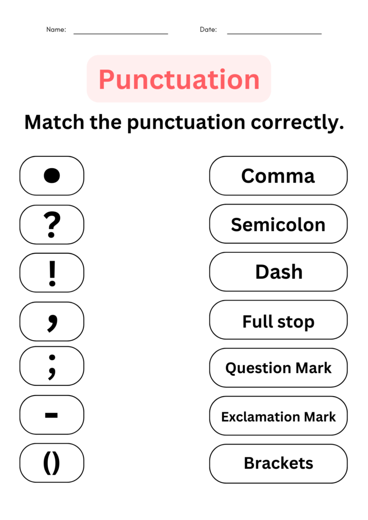 punctuation worksheets with answers for grade 1 | Made By Teachers