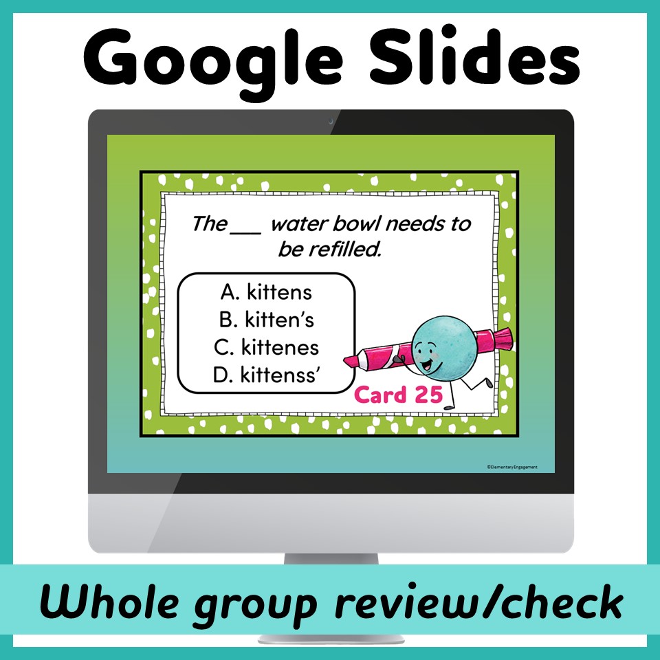 Plural and Possessive Nouns Print and Digital games with Task Cards ...