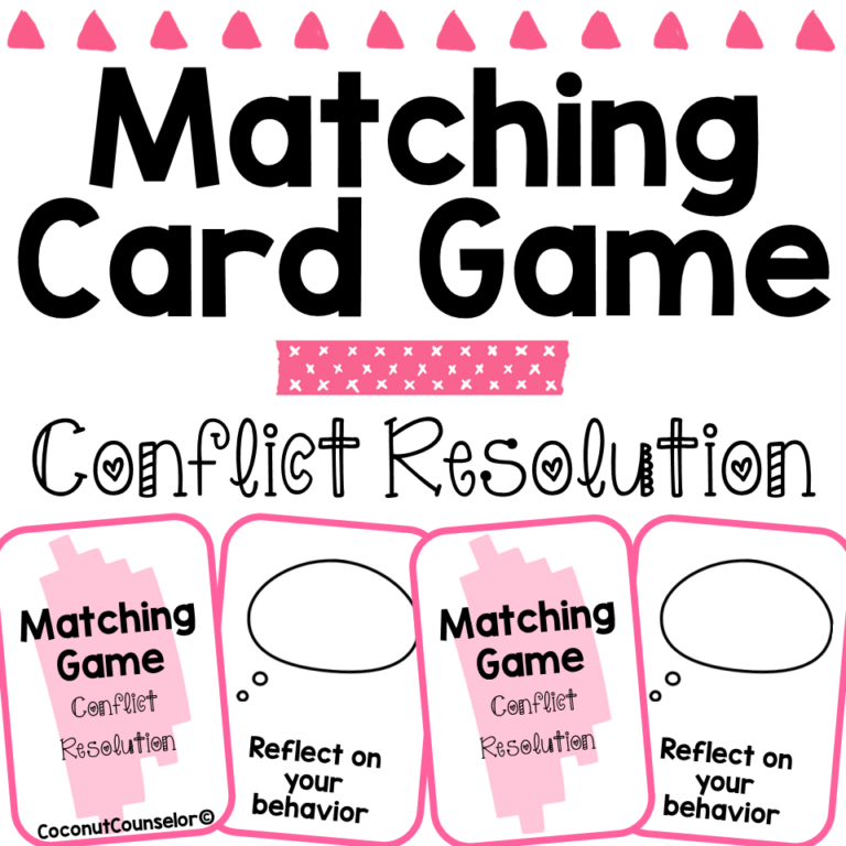 conflict Resolution Matching Game | Made By Teachers