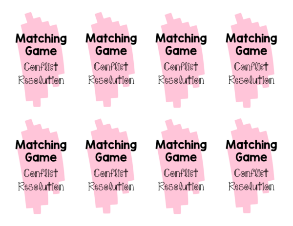 conflict Resolution Matching Game | Made By Teachers