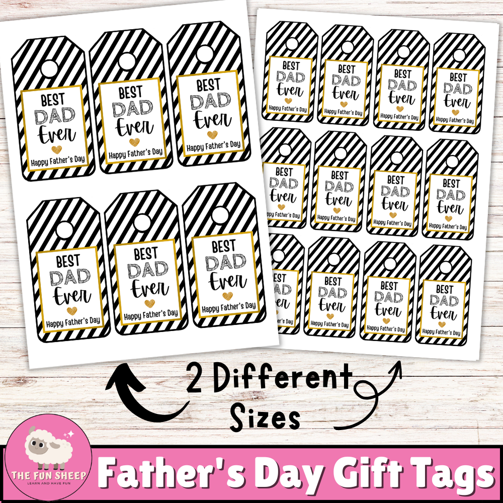 Father's Day Gift Tags| Happy Fathers Day Gift Tags for Teacher and ...