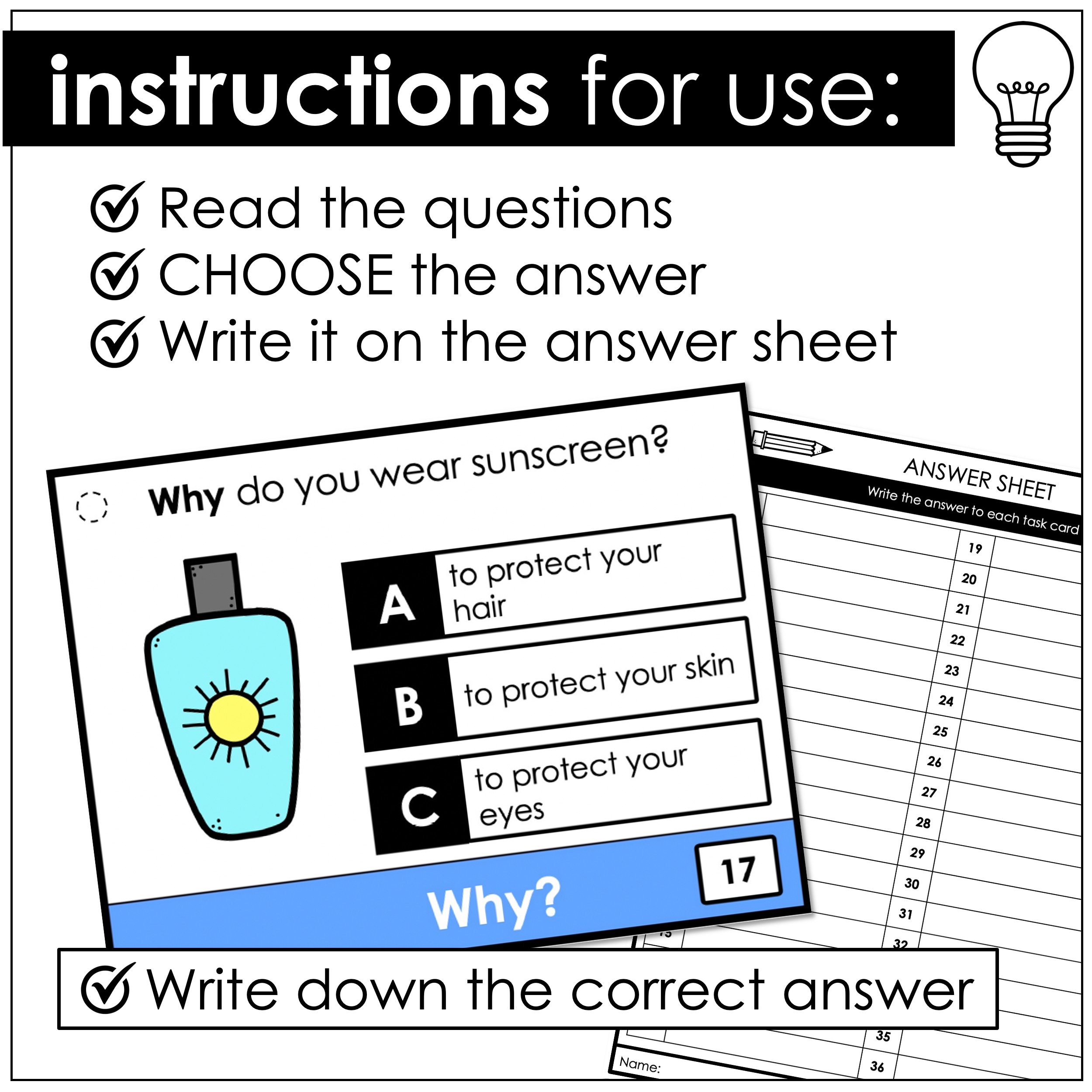 WHY Questions - WH Question Comprehension Task Cards | Made By Teachers